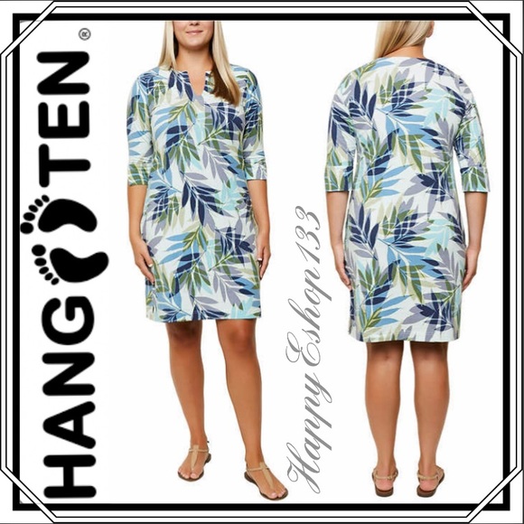 Hang Ten | Dresses | Hang Ten Sun Dress 34 Sleeve Upf Sun Protection ...